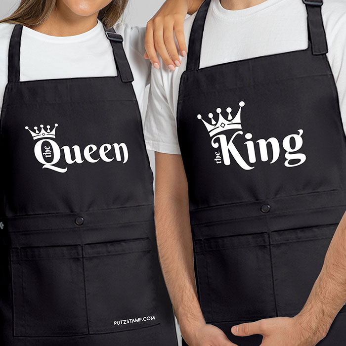 Avental “KING AND QUEEN”, uma prenda que vai surpreender!
