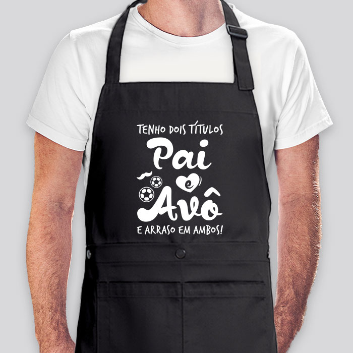 Avental homem “PAI E AVÔ”, perfeito para o pai e para o avô!
